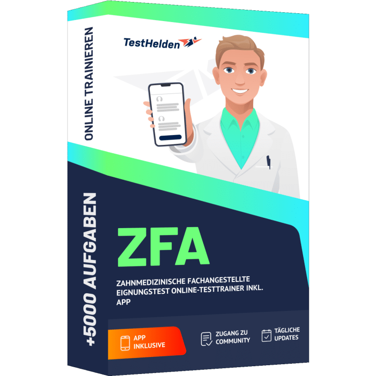 Zahnmedizinische Fachangestellte Eignungstest ZFA 2024 üben - Online ...